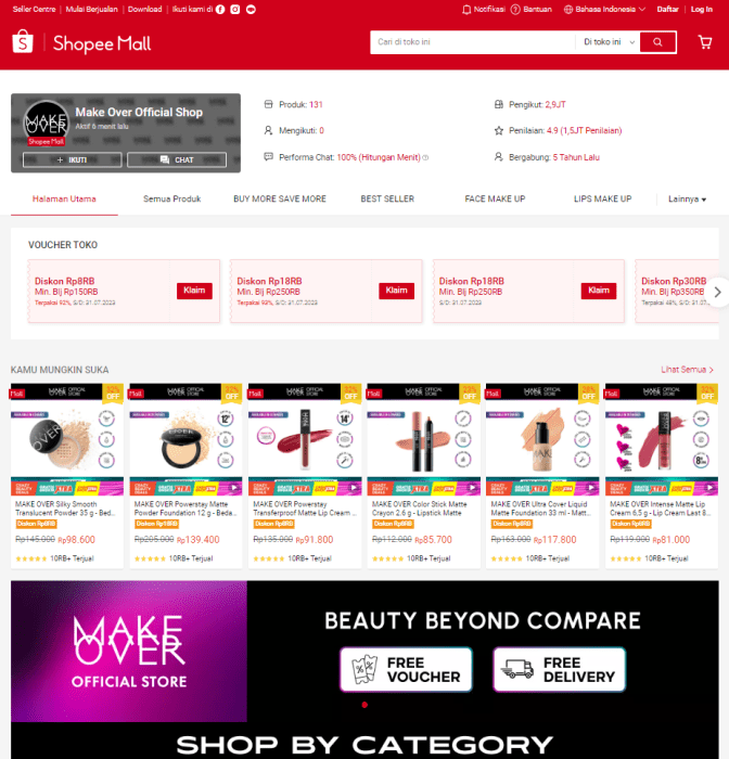 Contoh & Cara Desain Toko di Shopee/Tokopedia Agar Menarik